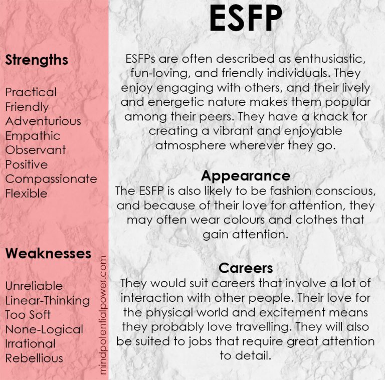 ESFP Personality Type, Strengths & Weaknesses